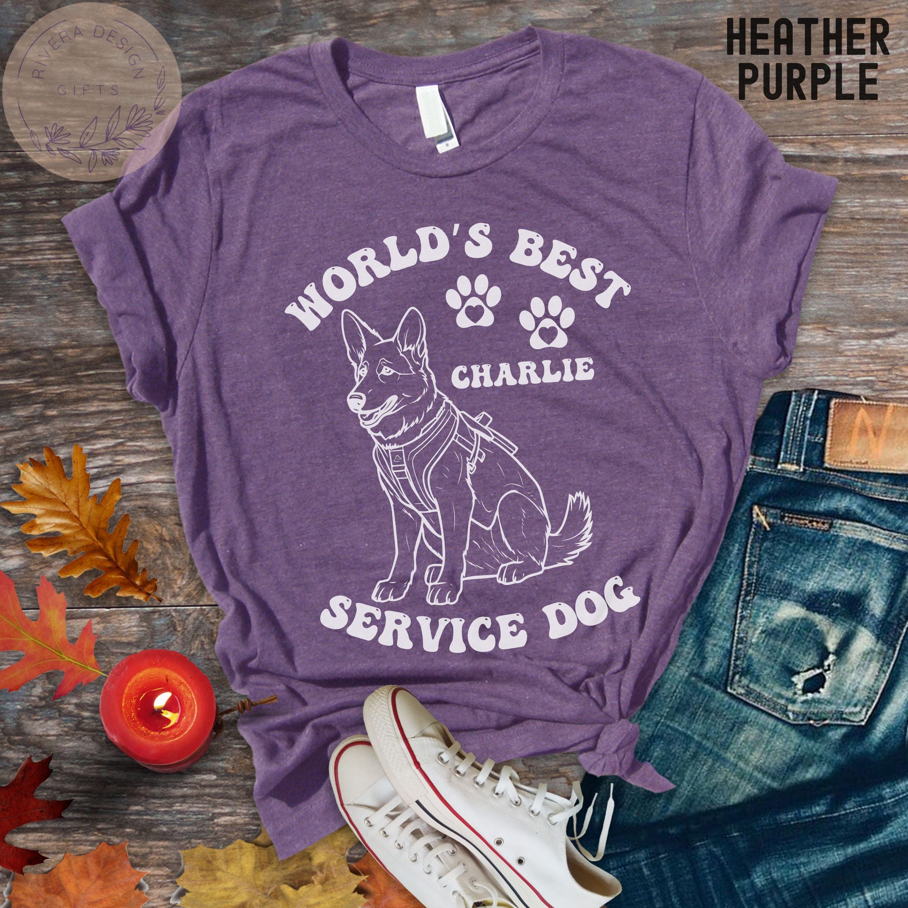 Custom Service Dog Shirt, Personalized Service Dog Tee, Dog T-shirt ...