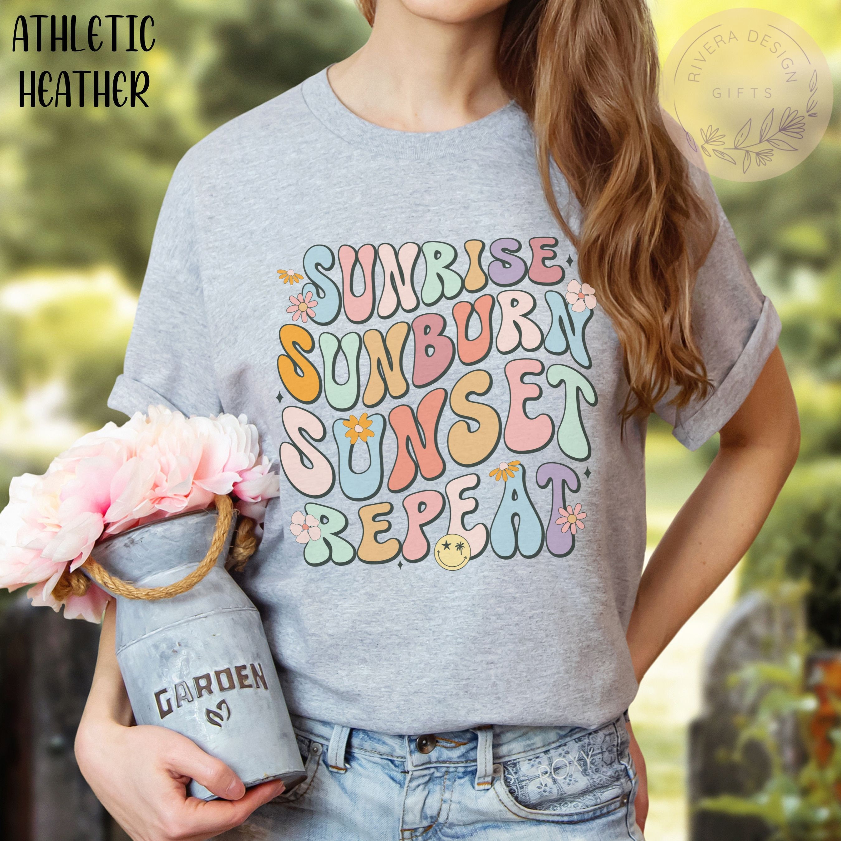 Sunrise Sunburn Sunset Repeat Beach Shirt, Trendy Beach Shirts for ...