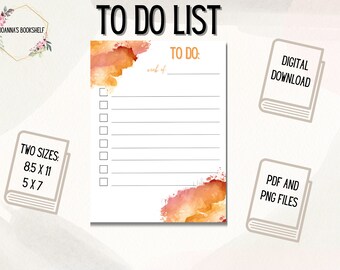 Orange Printable Daily Task Sheet, Gingham Full Page Daily Organization ...