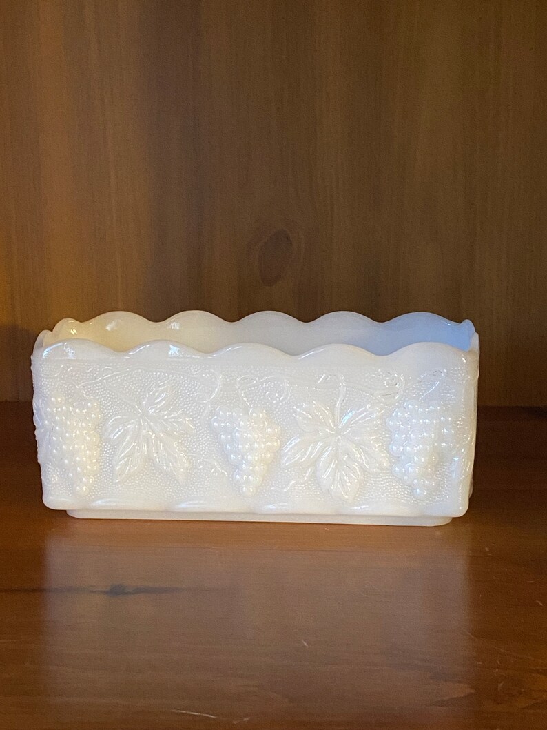 Vintage Fire King Harvest Pattern Planter - Etsy