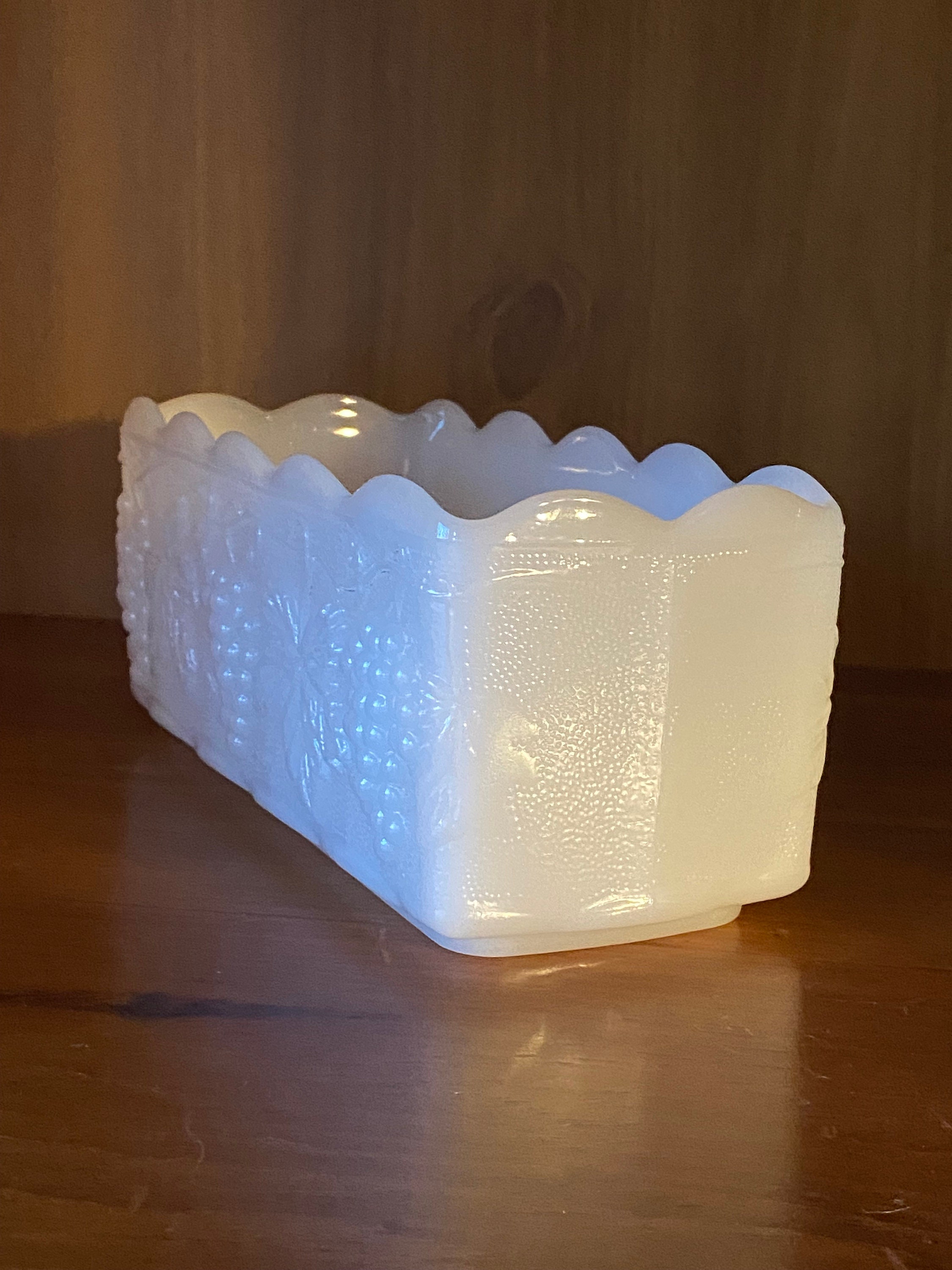 Vintage Fire King Harvest Pattern Planter - Etsy