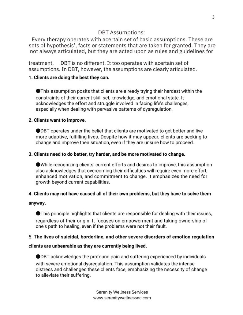 Simplified DBT Skills Guide. Perfect for Therapist Use in Session or ...