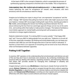 Simplified DBT Skills Guide. Perfect for Therapist Use in Session or ...