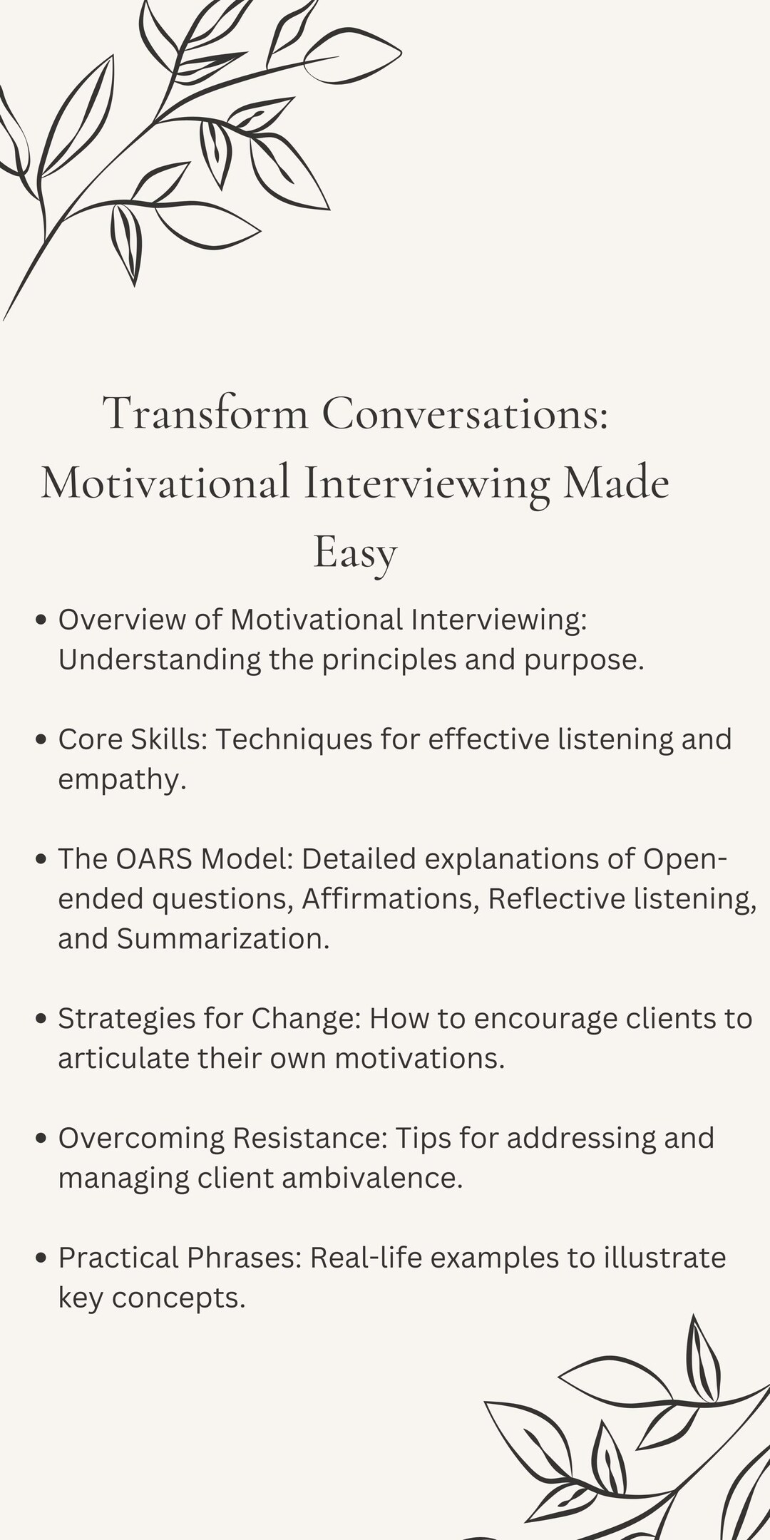 Motivational Interviewing Made Easy - Etsy