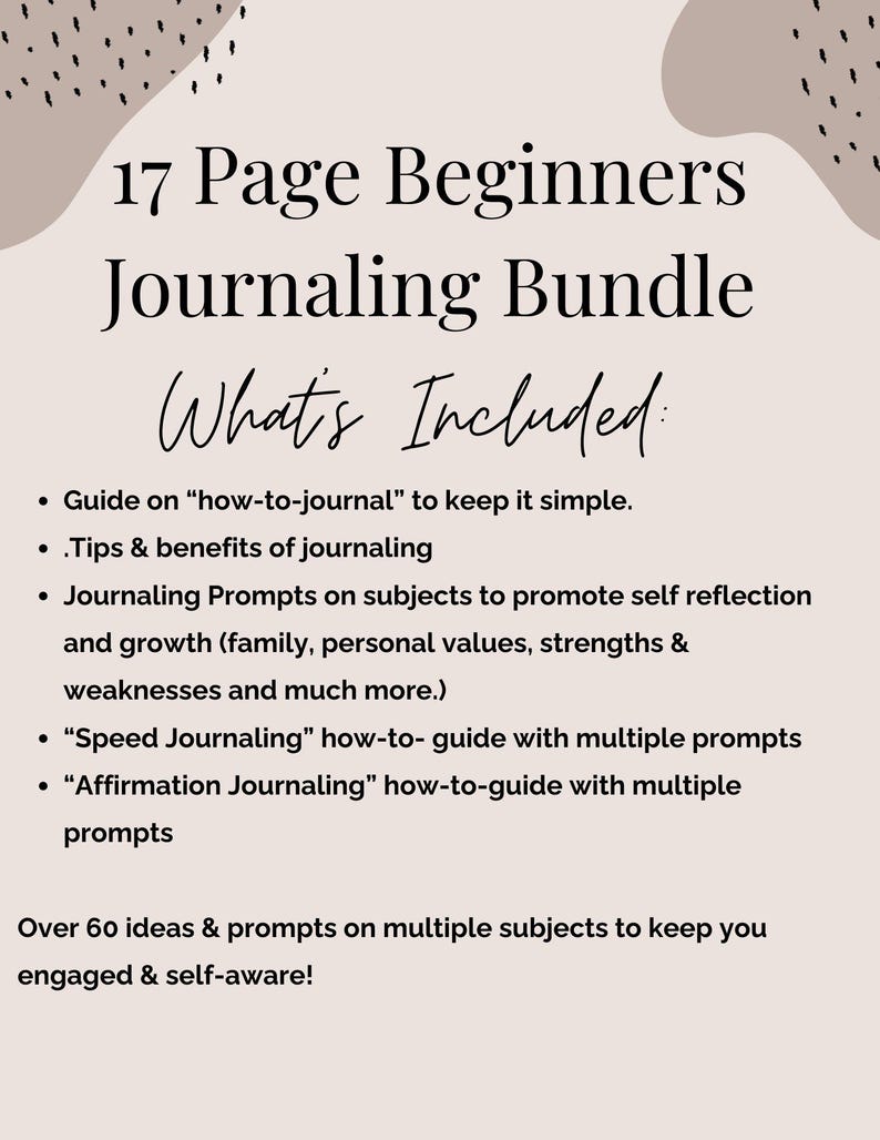 Ultimate Journaling Bundle- Keeping It Simple to Promote Self-awareness ...