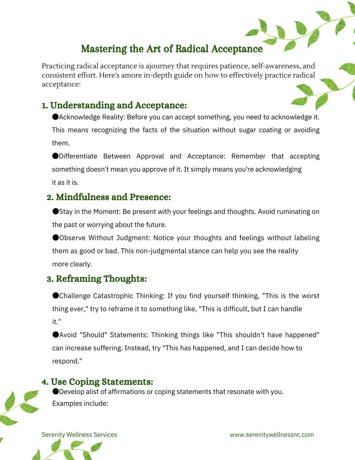 Therapist Tools: Utilizing & Practicing Radical Acceptance - Etsy