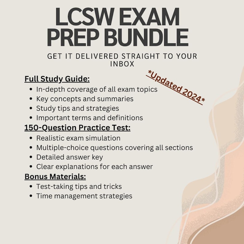 LCSW Exam Prep Bundle! Updated 2024 - Etsy