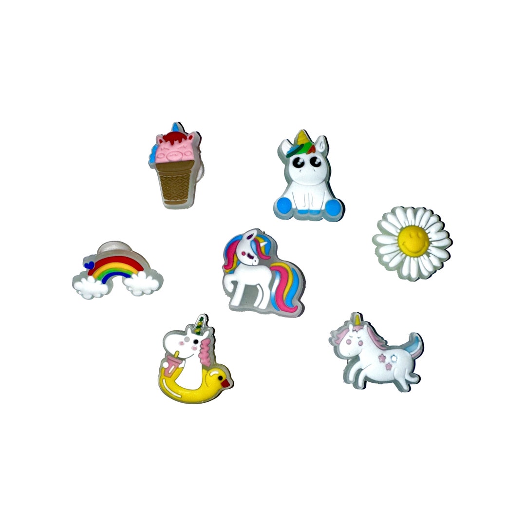 Glow in the Dark Unicorn Croc Charms 7 Pack - Etsy