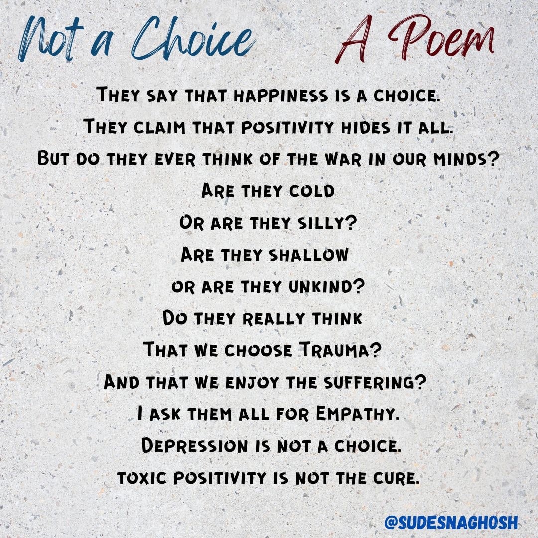 Printable Original Poem Mental Health Poetry Depression Awareness Poem ...