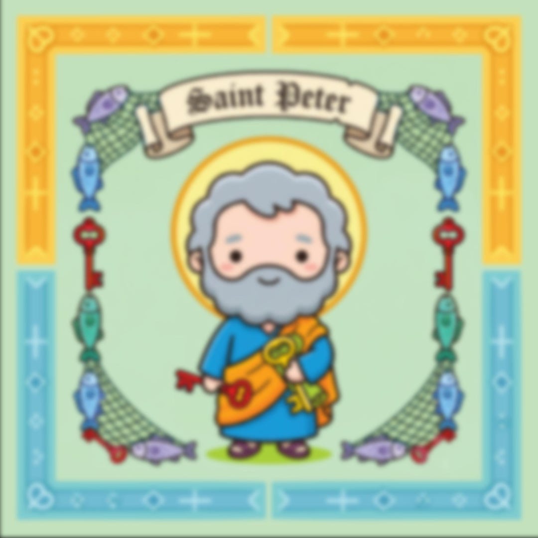 6 Saint Illustrations Printable PDF Set – Modern Religious Wall Art ...