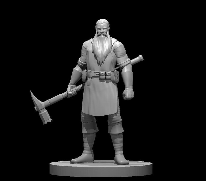 Dnd Human Set of 10 Dungeons and Dragons Mini Figurine Resin 3D Printed ...