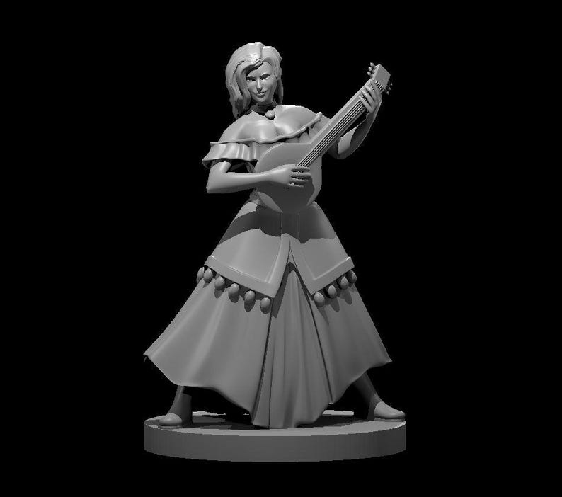Dnd Human Set of 10 Dungeons and Dragons Mini Figurine Resin 3D Printed ...