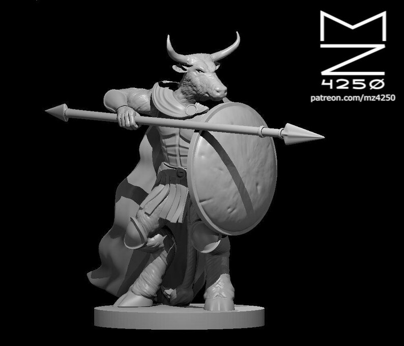 Dnd Minifig Hoplite Set Dungeons and Dragons Mini Figurine Resin 3D ...