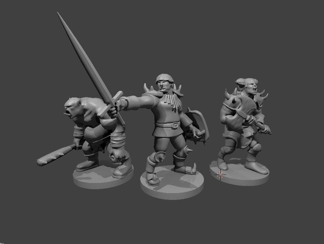 Dnd Orcs Set of 10 Dungeons and Dragons Mini Figurine Resin 3D Printed ...