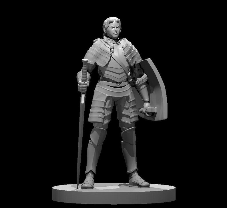 Dnd Human Set of 10 Dungeons and Dragons Mini Figurine Resin 3D Printed ...