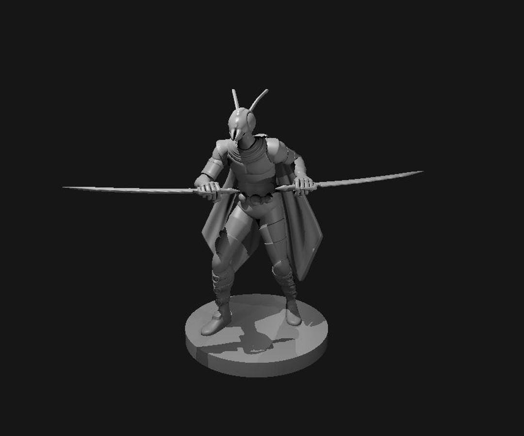 Dnd Mini Figurine Red Mantis Assassin: 3D Printed Resin Dungeons and ...