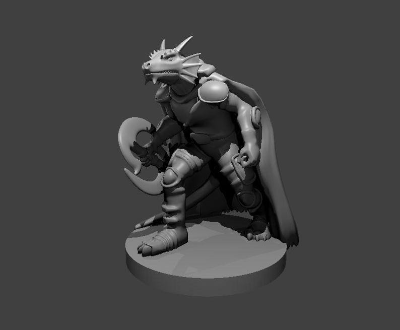 Dnd Minifig Dragonborn Set of 10 Dungeons and Dragons Mini Figurine ...