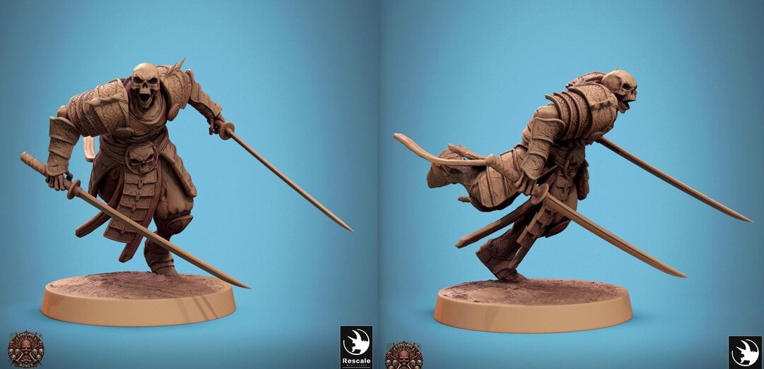 Dnd Minifig Oriental Skeletons Mini Figurine Resin 3D Printed - Etsy