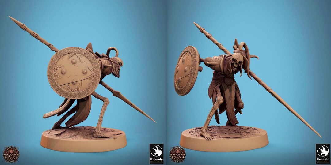 Dnd Minifig Persian Skeleton Mini Figurine Resin 3D Printed - Etsy