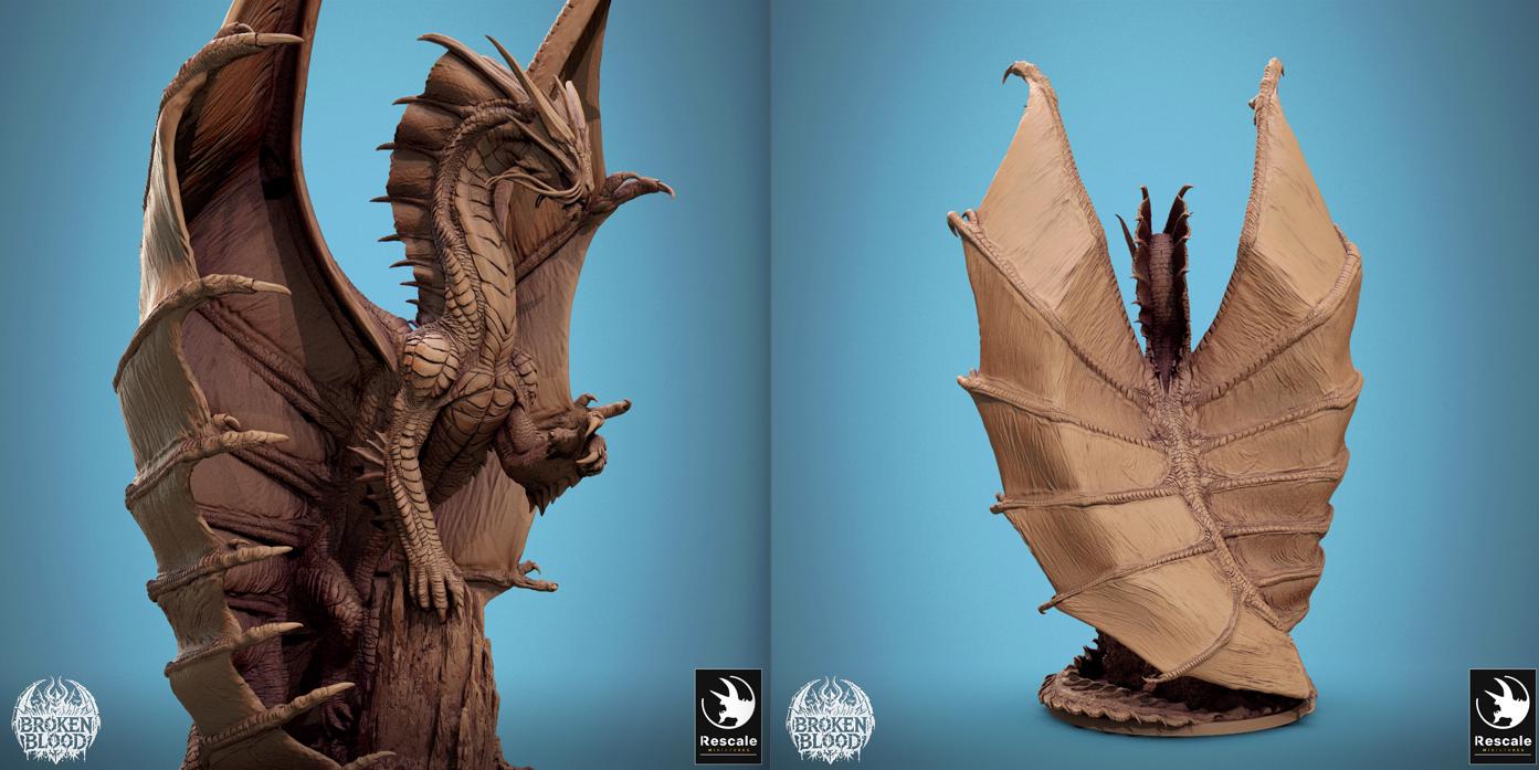 Dnd Minifig Legendary Gold Dragon Mini Figurine Resin 3D Printed - Etsy