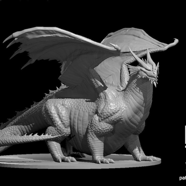 Red Dragon Dnd Figurine - Etsy