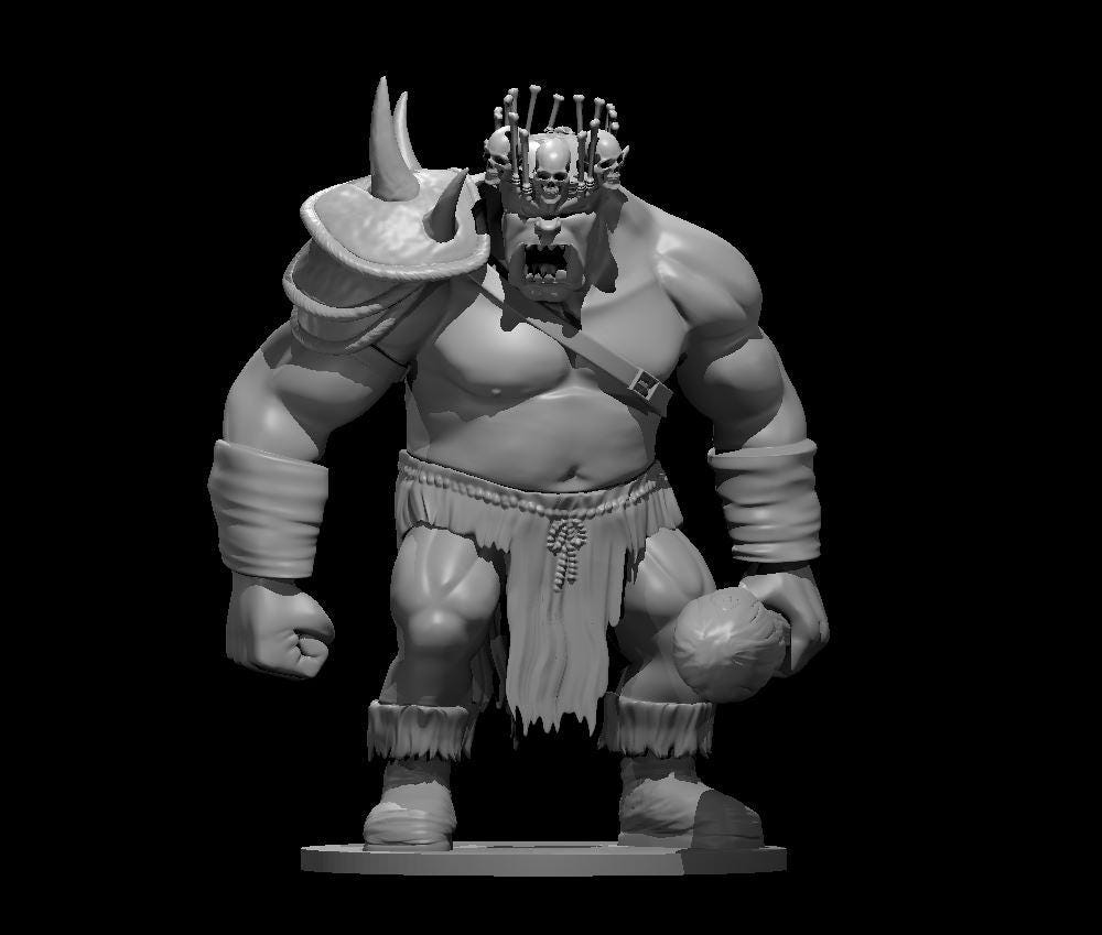 Dnd Ogre Set of 2 Dungeons and Dragons Mini Figurine Resin 3D Printed ...