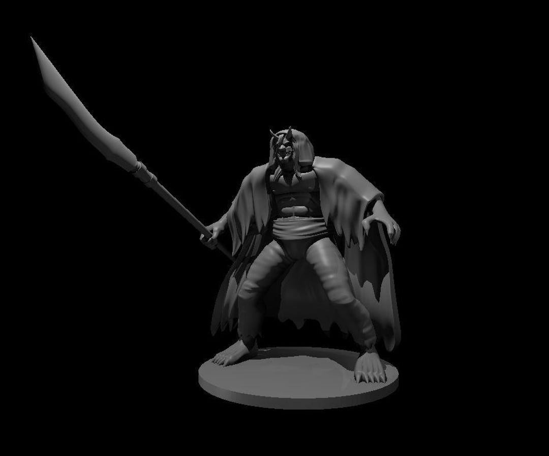 Dnd Minifig Oni Dungeons and Dragons Mini Figurine Resin 3D Printed - Etsy