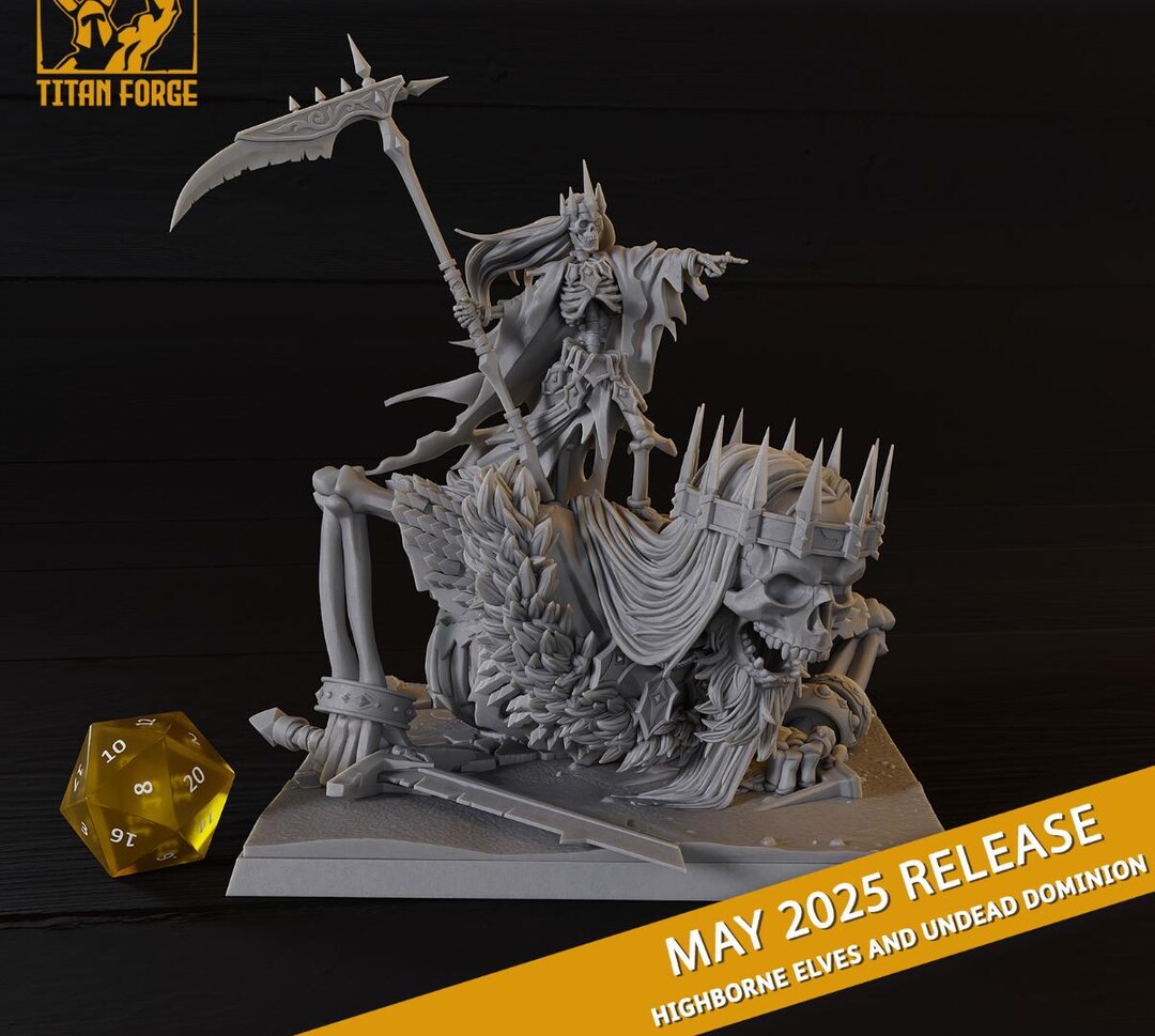 Resin Skeleton Giant Mini Figurine: Dnd Titan Forge Highborne Elves and ...