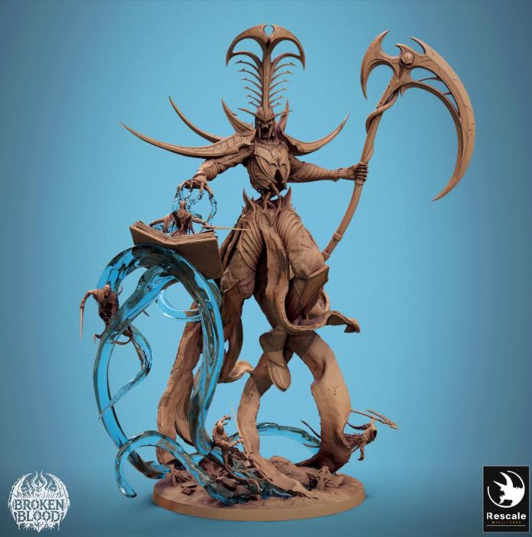 Dnd Minifig Broken Blood Velkaran Mini Figurine Resin 3D Printed - Etsy