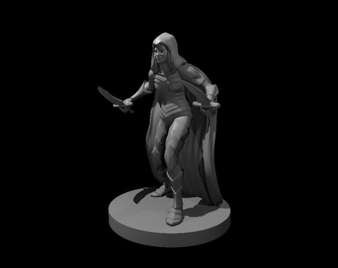 Dnd Mini Figurine Drow Shadowblade: 3D Printed Resin Dungeons and ...