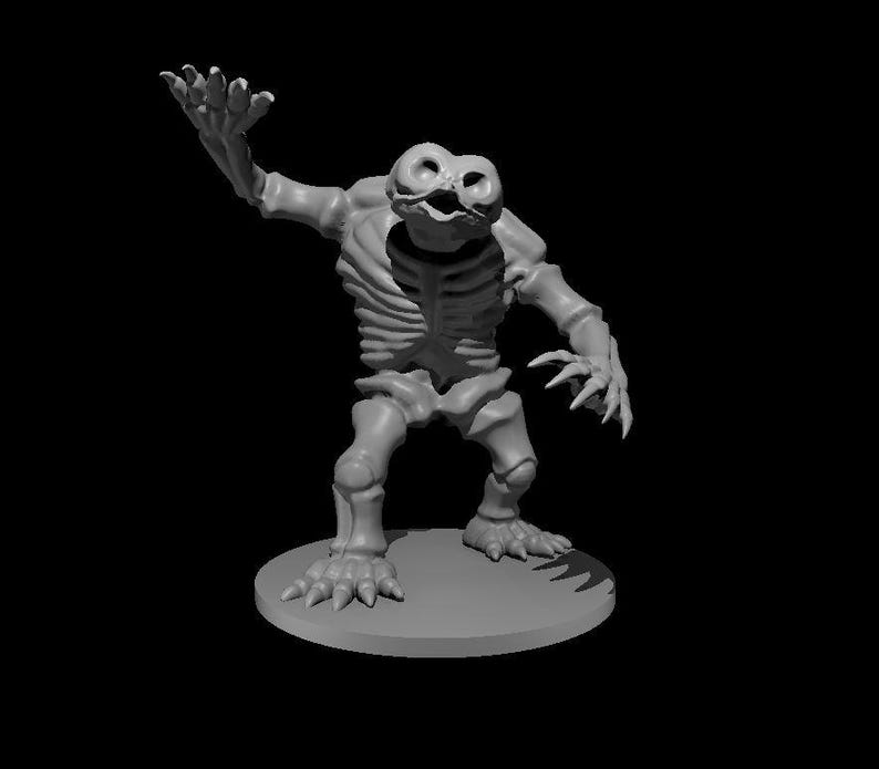 Dnd Skeleton Set of 10 Dungeons and Dragons Mini Figurine Resin 3D ...