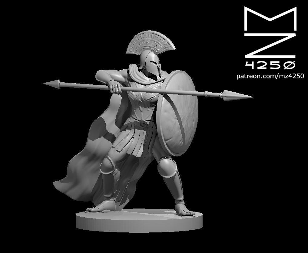 Dnd Minifig Hoplite Set Dungeons and Dragons Mini Figurine Resin 3D ...