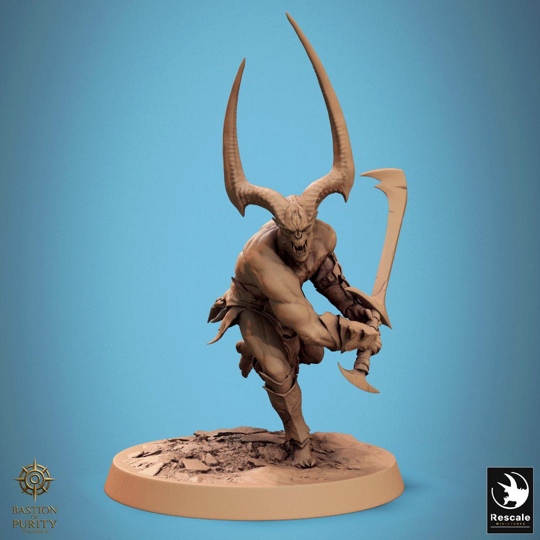 Horned Blade DND Miniatures Set of 5 – Resin 3D Printed RPG Figures ...