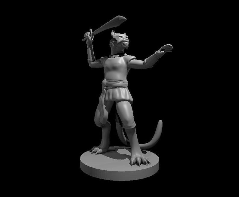 Dnd Minifig Tiger Set of 6 Dungeons and Dragons Mini Figurine Resin 3D ...