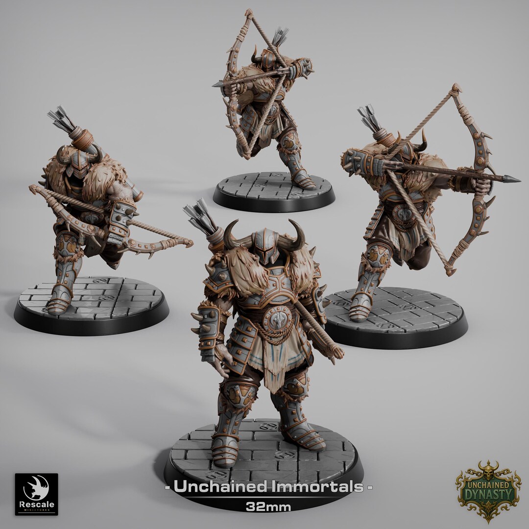 Dnd Mini Figurine Unchained Immortals Bow Set: 3D Printed Resin ...