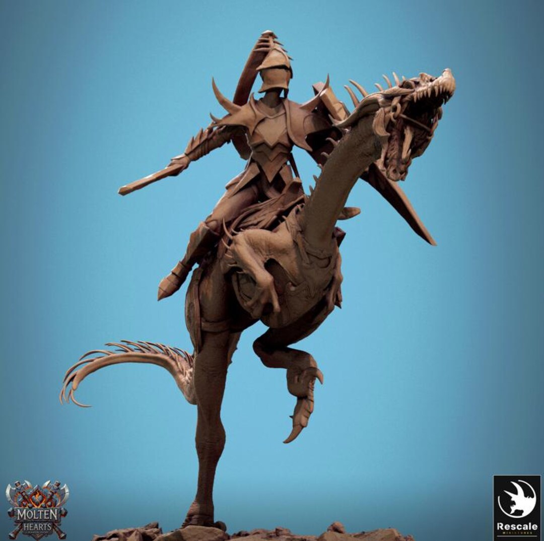 Dnd Minifig Velocisaurus Mini Figurine Resin 3D Printed - Etsy