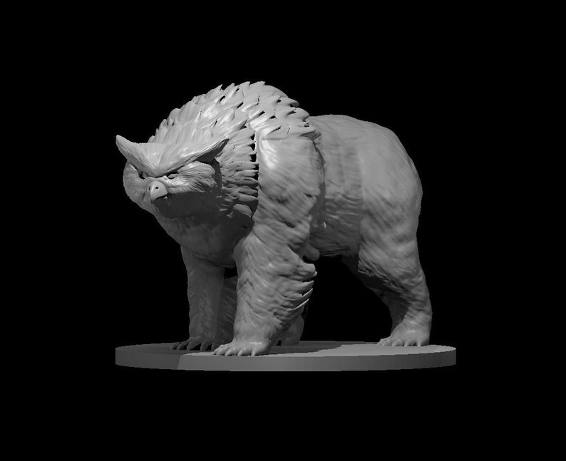 Dnd Minifig Owlbear Dungeons and Dragons Mini Figurine Resin 3D Printed ...