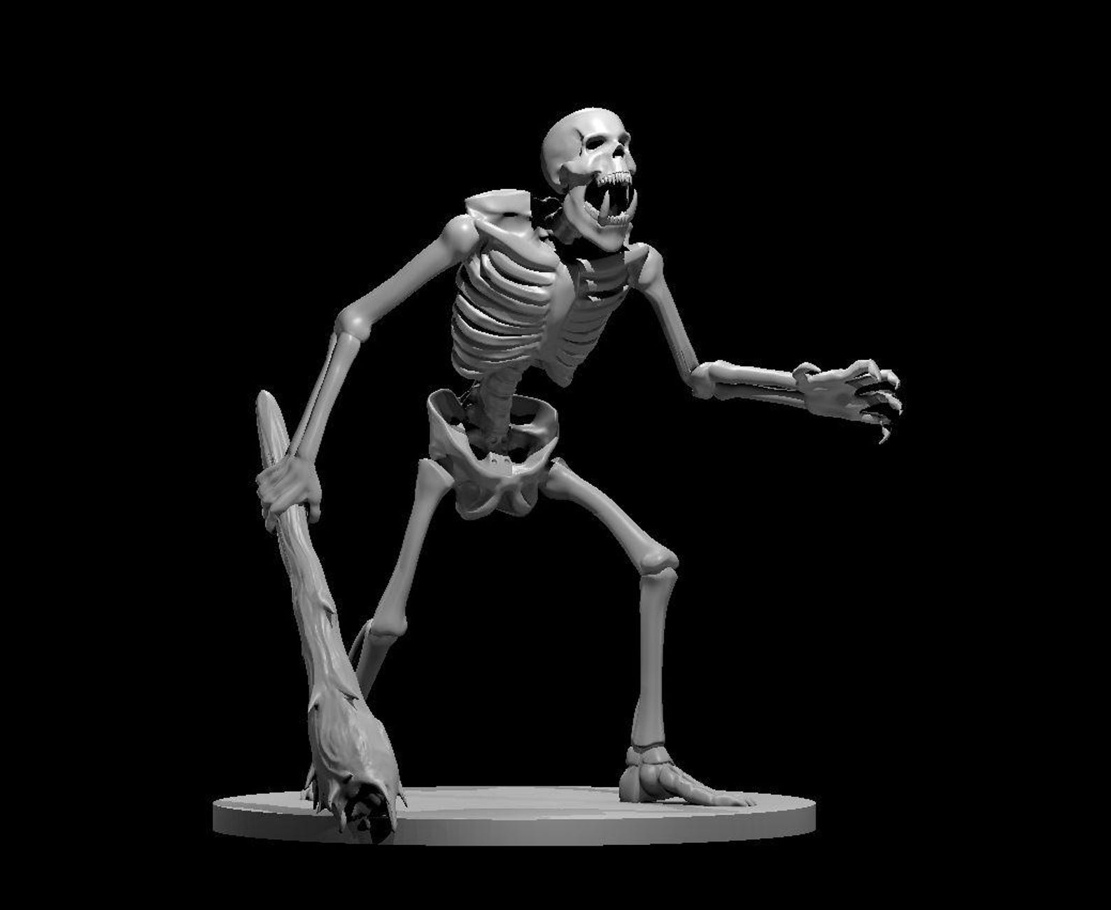 Dnd Skeleton Set of 10 Dungeons and Dragons Mini Figurine Resin 3D ...