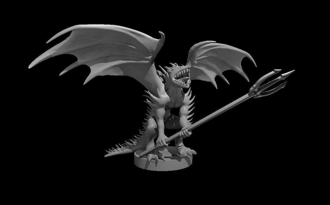 Dnd Mini Figurine Spined Devil: 3D Printed Resin Dungeons and Dragons ...