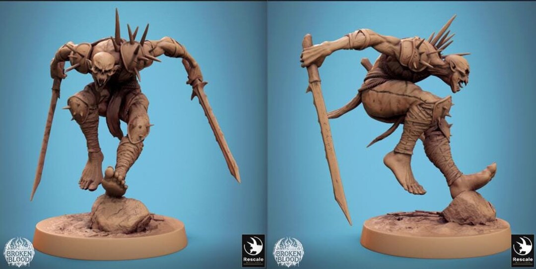 Dnd Minifig Ghoul Ravager Mini Figurine Resin 3D Printed - Etsy