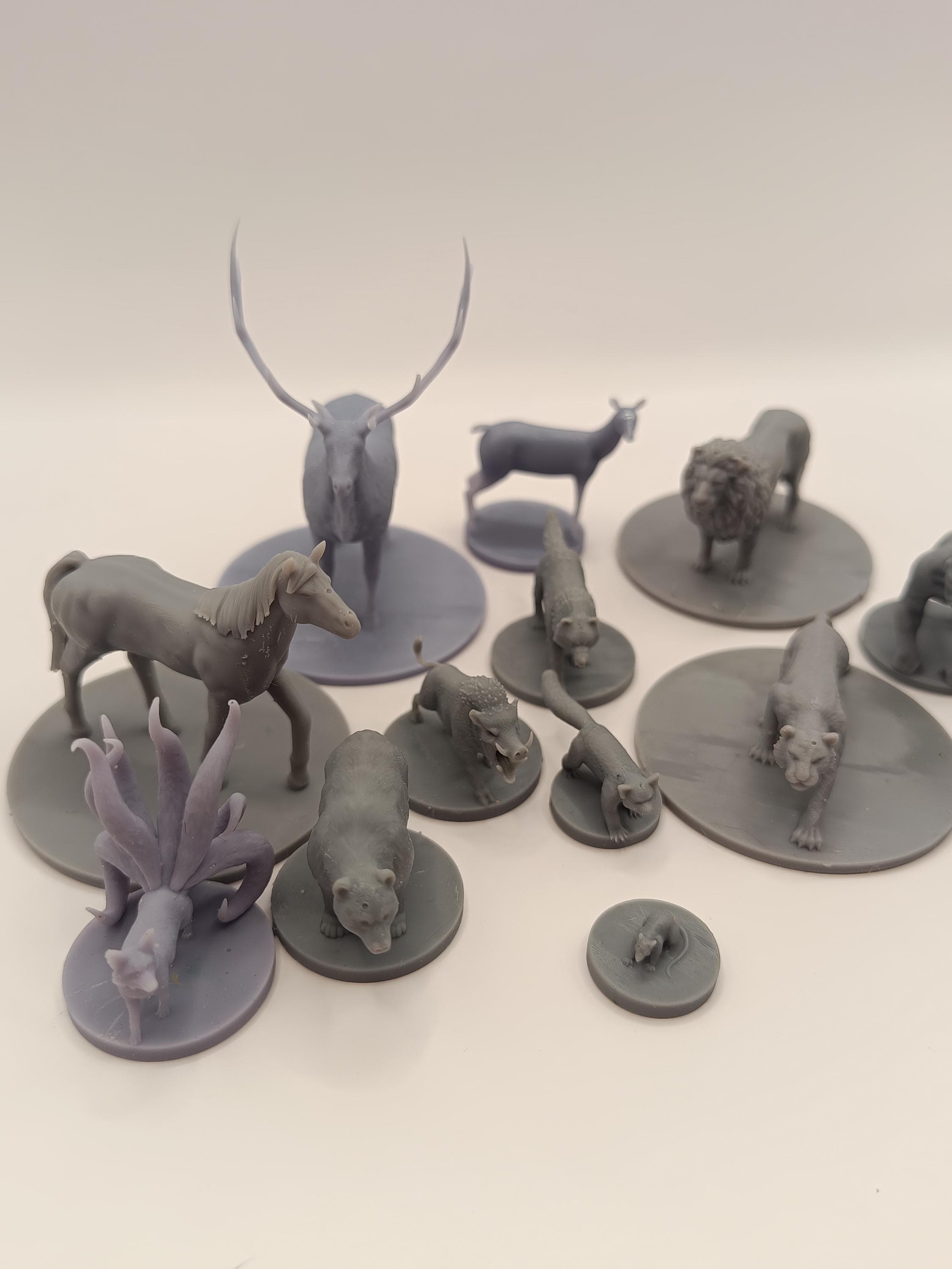 Druid Wild Shape Miniature Set of 16 | Dnd Animal Minis | Wildshape ...