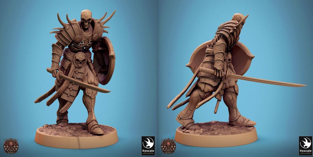Dnd Minifig Oriental Skeletons Mini Figurine Resin 3D Printed - Etsy