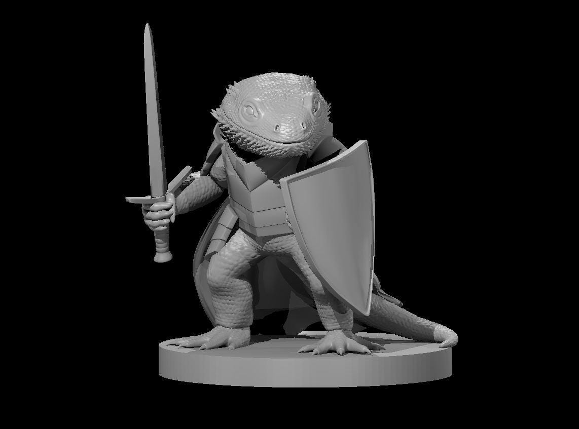Dnd Minifig Dragonborn Set of 10 Dungeons and Dragons Mini Figurine ...