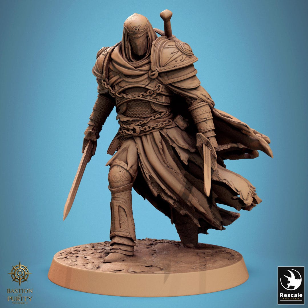 Silent Sentinel DND Miniature – Resin 3D Printed RPG Figure: Sword Walk ...