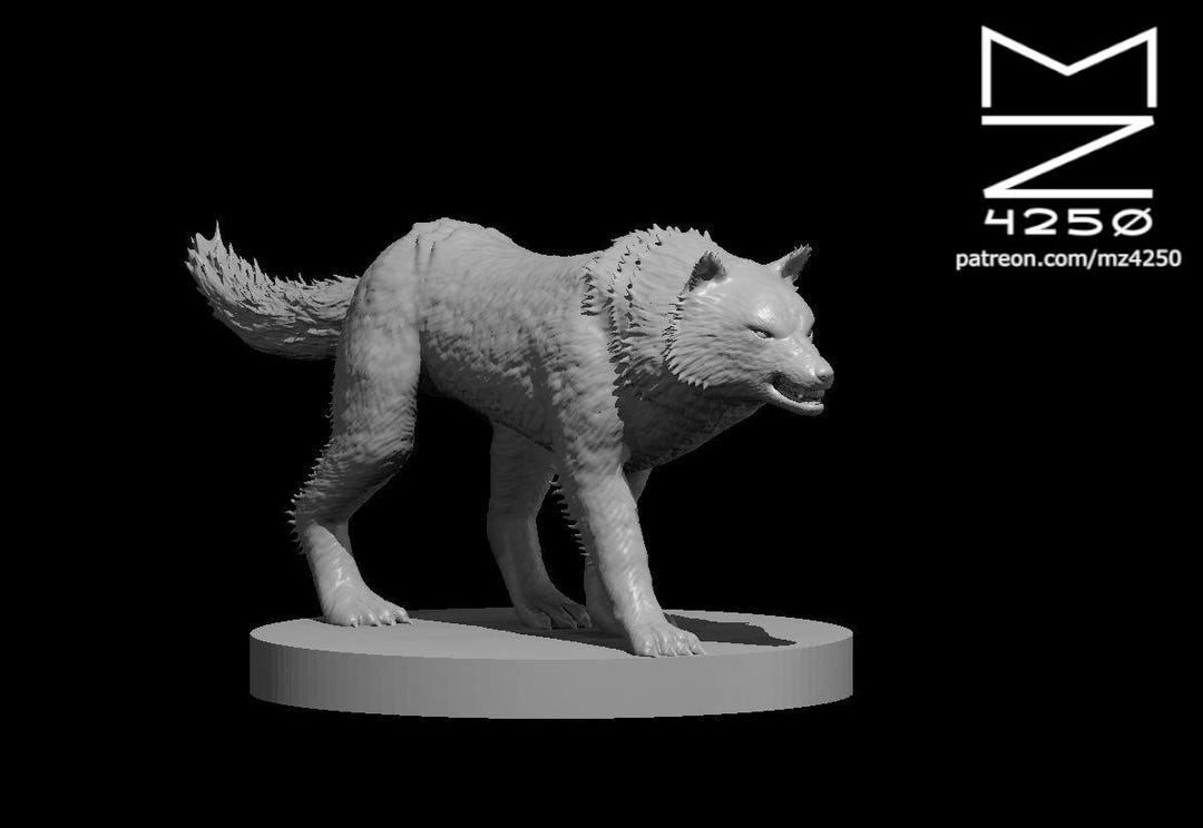Dnd Minifig Wolf Mount Dungeons and Dragons Mini Figurine Resin 3D ...