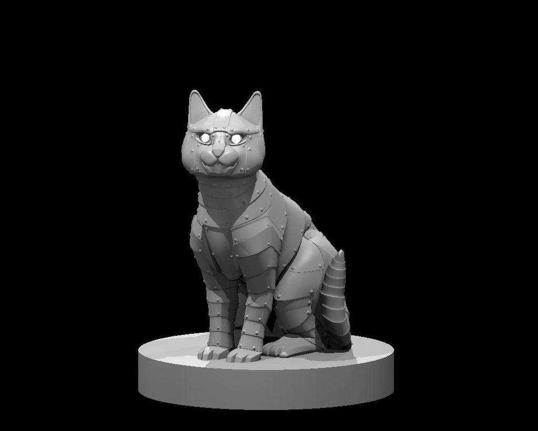 Dnd Mini Figurine Clockwork Cat: 3D Printed Resin Dungeons and Dragons ...