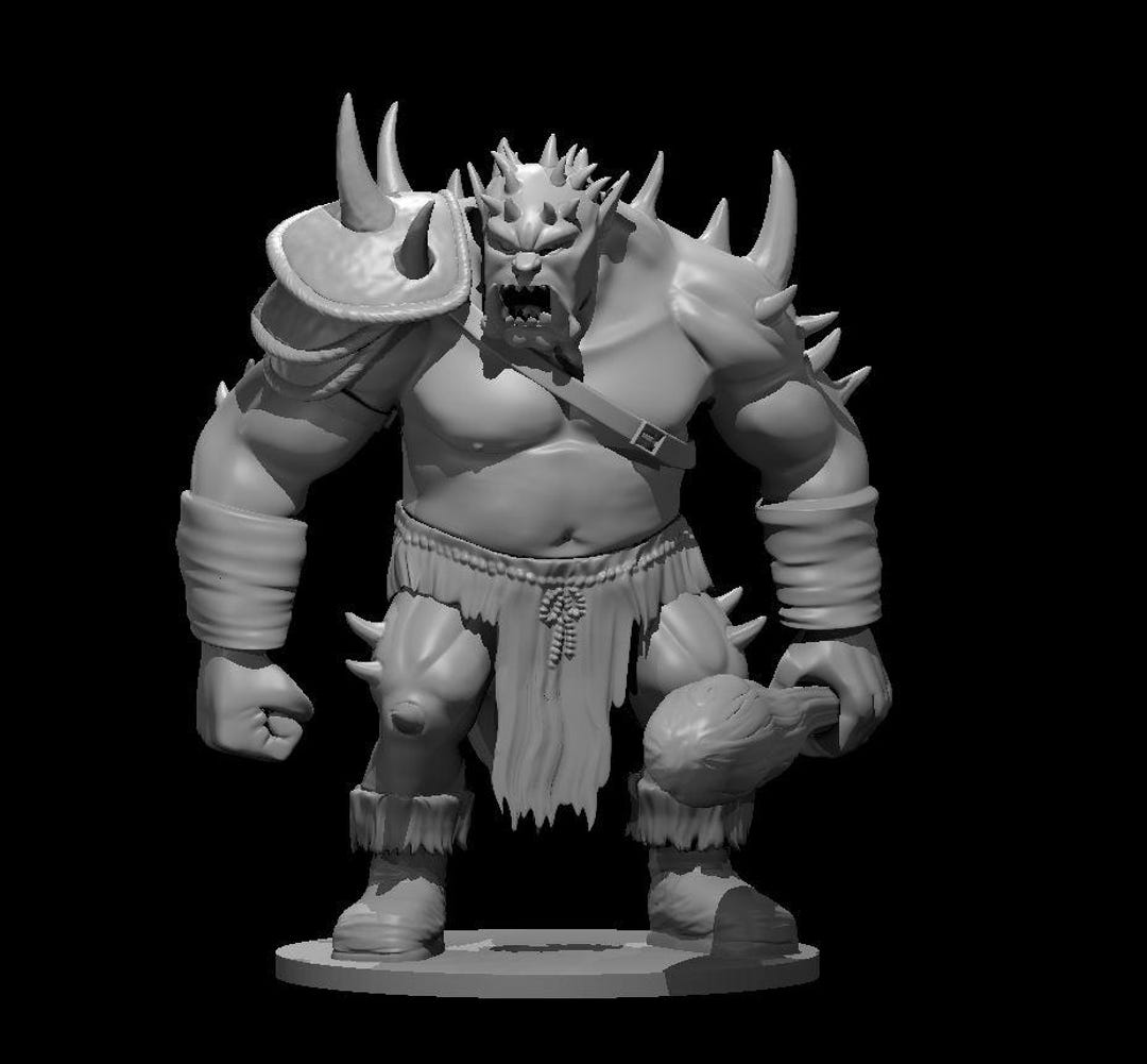 Dnd Ogre Set of 2 Dungeons and Dragons Mini Figurine Resin 3D Printed ...