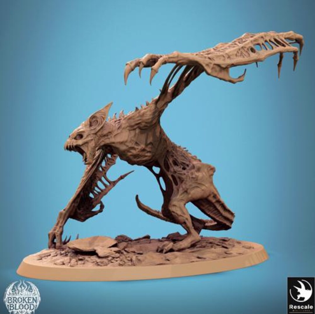 Dnd Minifig Broken Blood Dabeath Mini Figurine Resin 3D Printed - Etsy