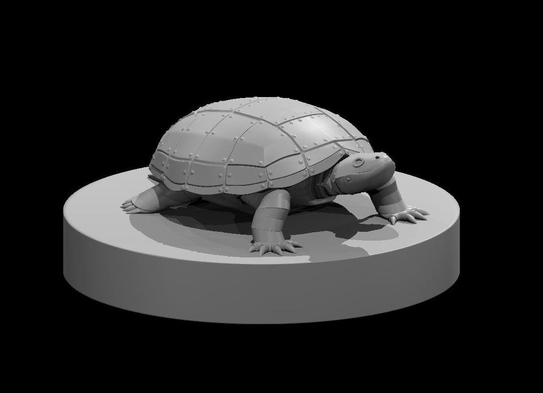 Dnd Mini Figurine Clockwork Turtle: 3D Printed Resin Dungeons and ...
