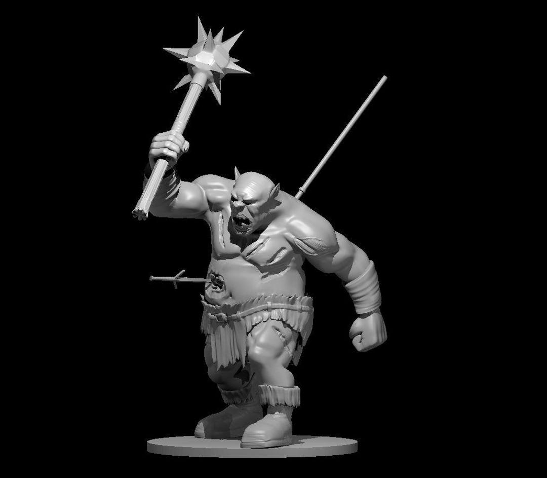 Dnd Ogre Set of 10 Dungeons and Dragons Mini Figurine Resin 3D Printed ...